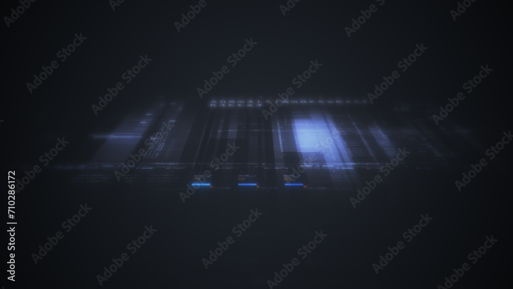 Data matrix simulation UI with cutting-edge digital environment with a ...