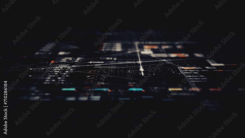 Data matrix simulation UI with cutting-edge digital environment with a ...