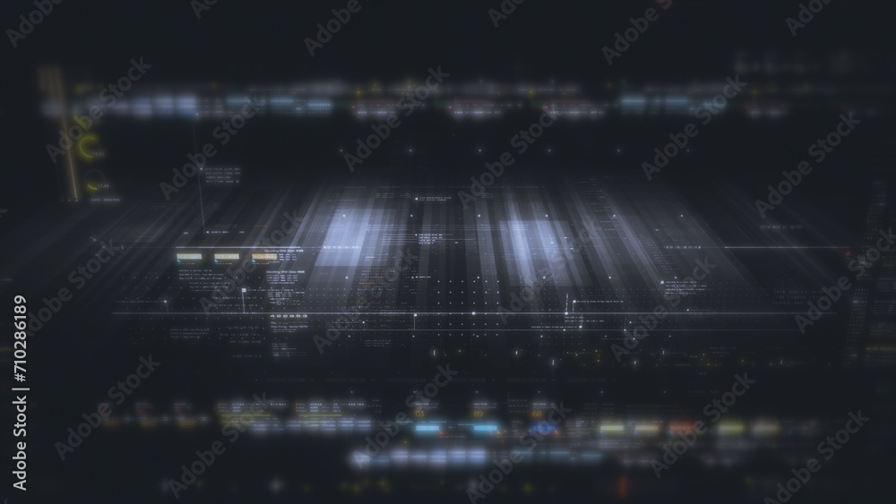 Data matrix simulation UI with cutting-edge digital environment with a ...