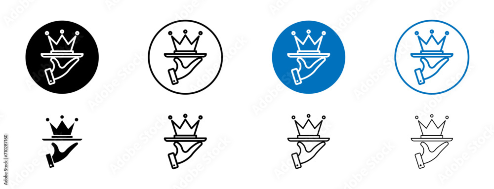 Exclusive Service Line Icon Set. Premium and Luxury Dish Symbol in ...