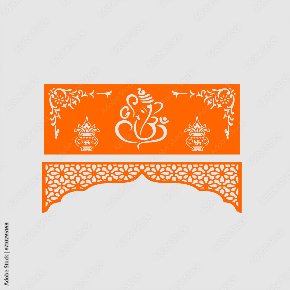 Om Jaali For Cnc For Laser Cutting Design Vector Stock Vector Adobe Stock