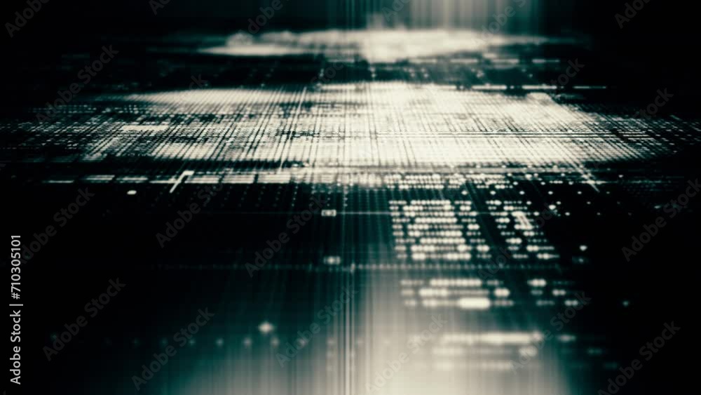 Vidéo Stock Data matrix simulation UI with cutting-edge digital ...