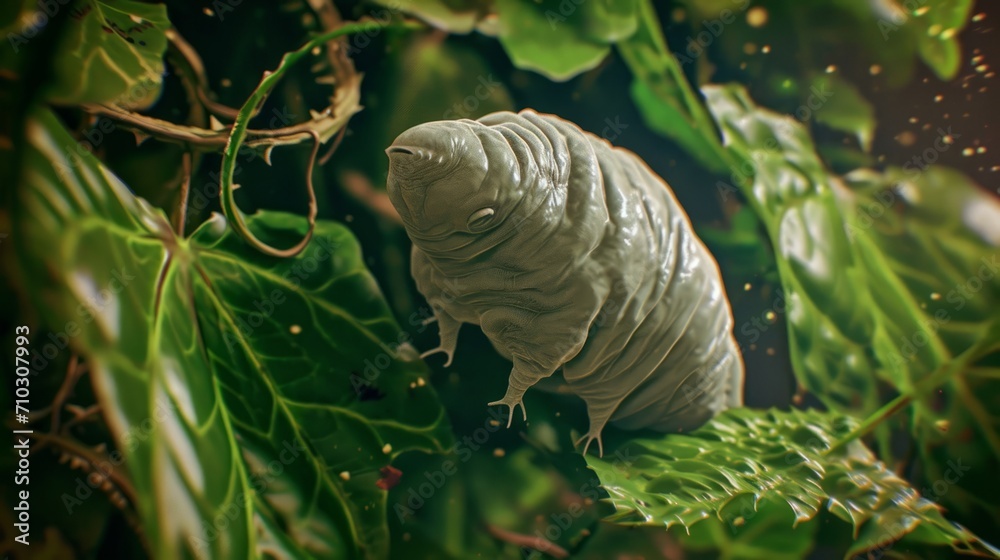 A giant tardigrade, also known as a colossal fluffy tardigrade or a ...