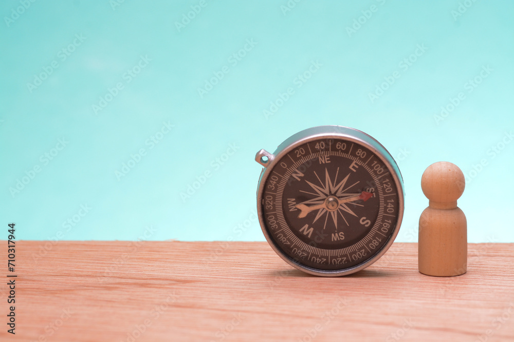 The businessman navigates the complex business landscape with the ...