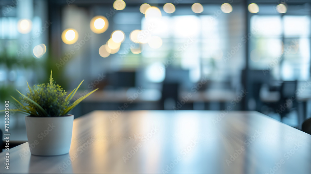 Blur background of modern office interior design workspace background ...
