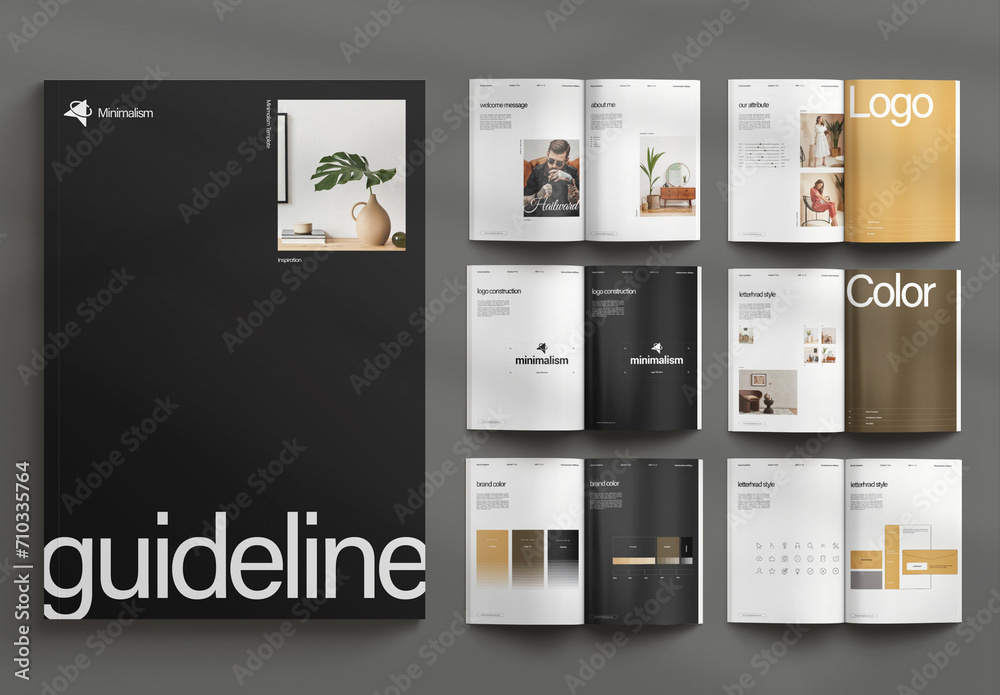 Brand Guideline Layout Stock Template | Adobe Stock