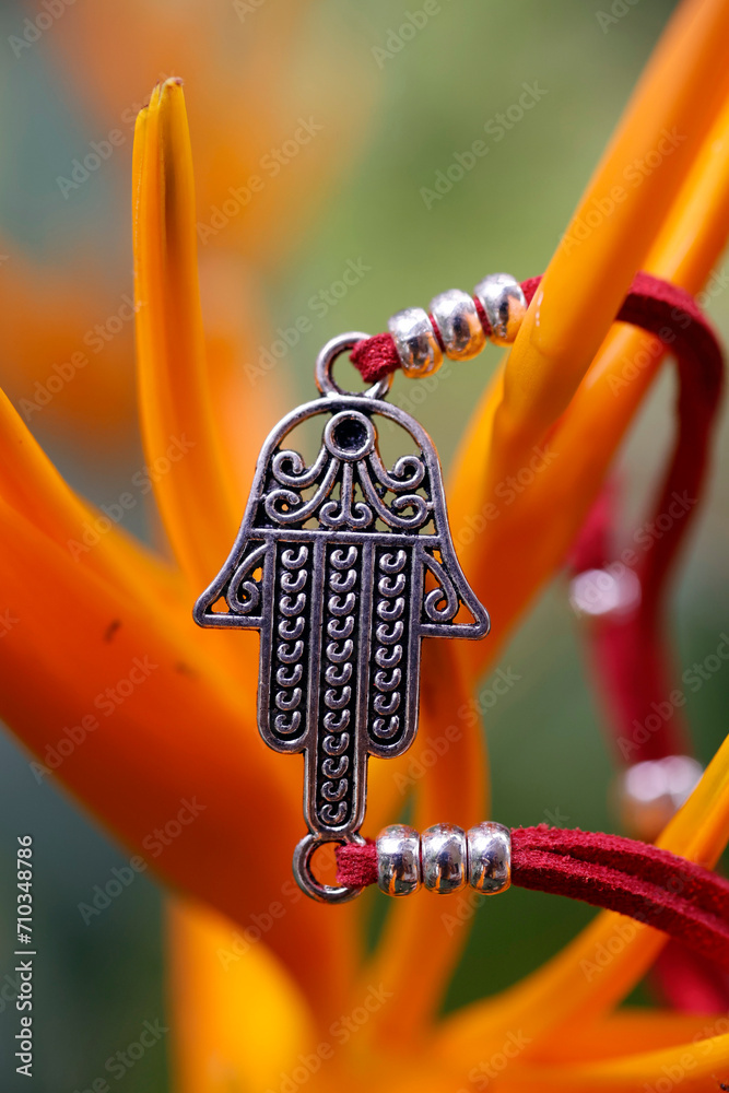 Muslim Hamsa amulet, also known of the hand of Fatima or the hand of ...