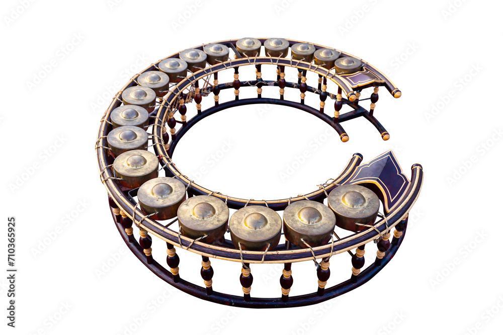 khong wong yai, tradition thai music instrument made from wooden and ...