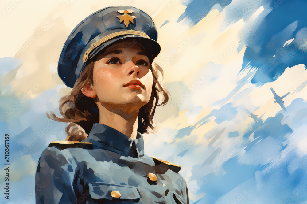 Military Army Officer: Vintage Soviet Red Army Portrait - Young Female ...
