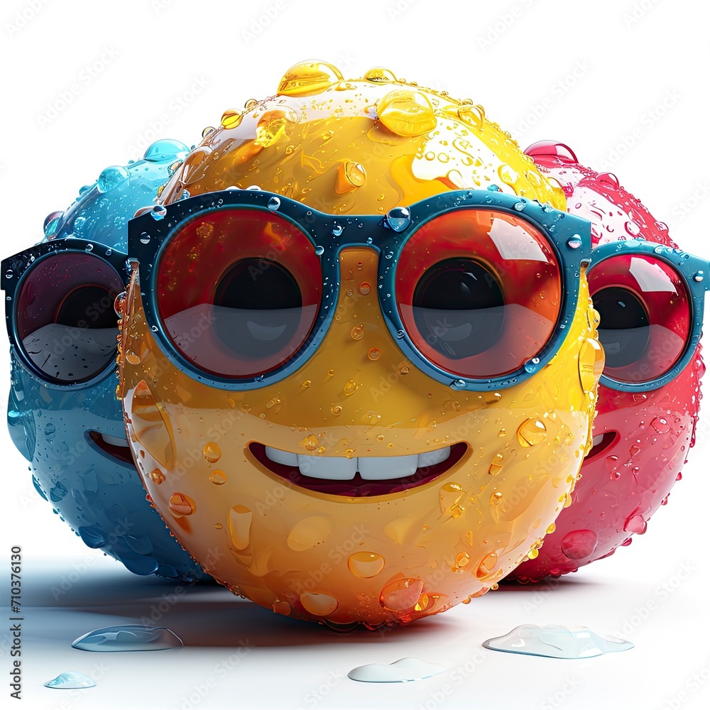 Y2K Emoji Style Set 3D Neon, Background Images , Hd Wallpapers Stock ...