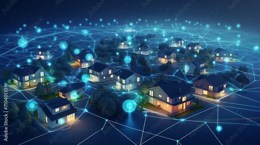 Connected Living: Peaceful Digital Suburban Community Embracing DX, IoT ...