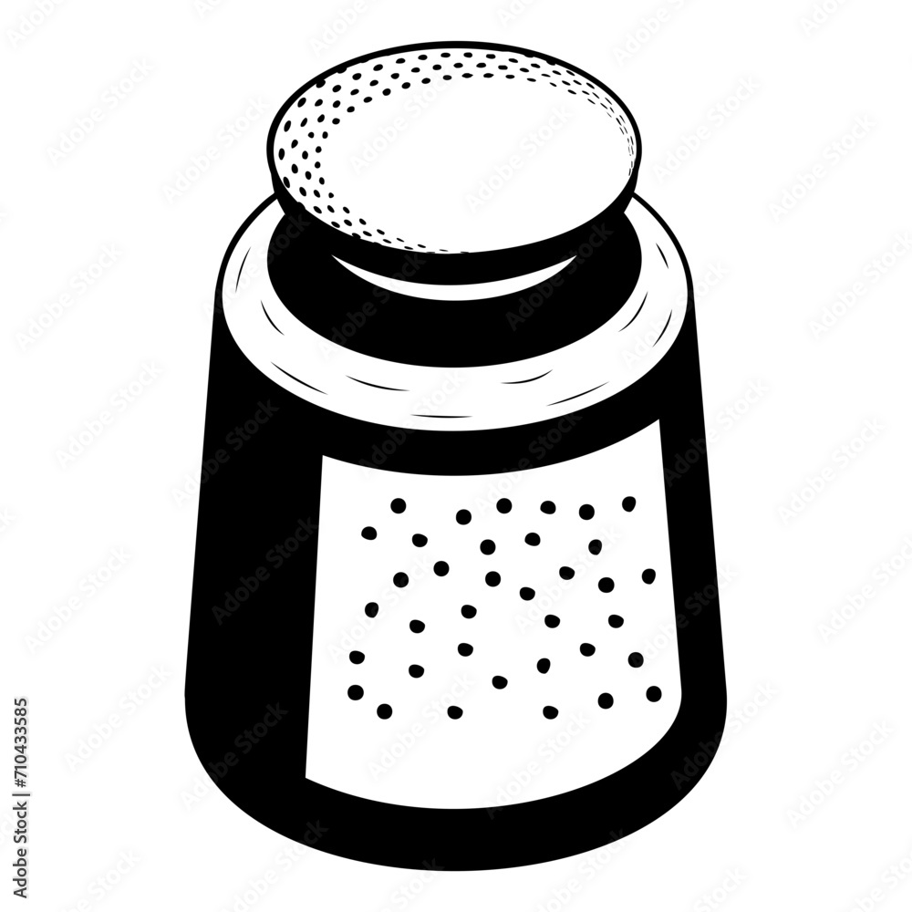 condiments or spice container isometric concept, salt and pepper ...