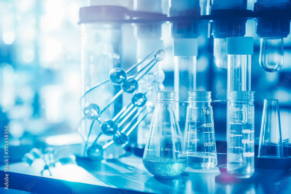 Genetic research and Biotech science Concept. Human Biology and ...