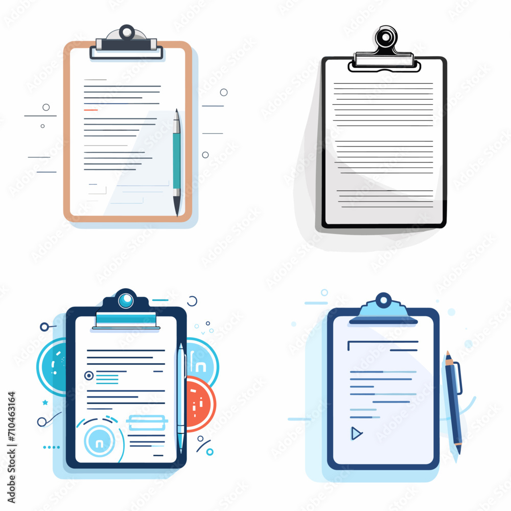Digital Exam Clipboard with Checkmark .simple isolated line styled ...