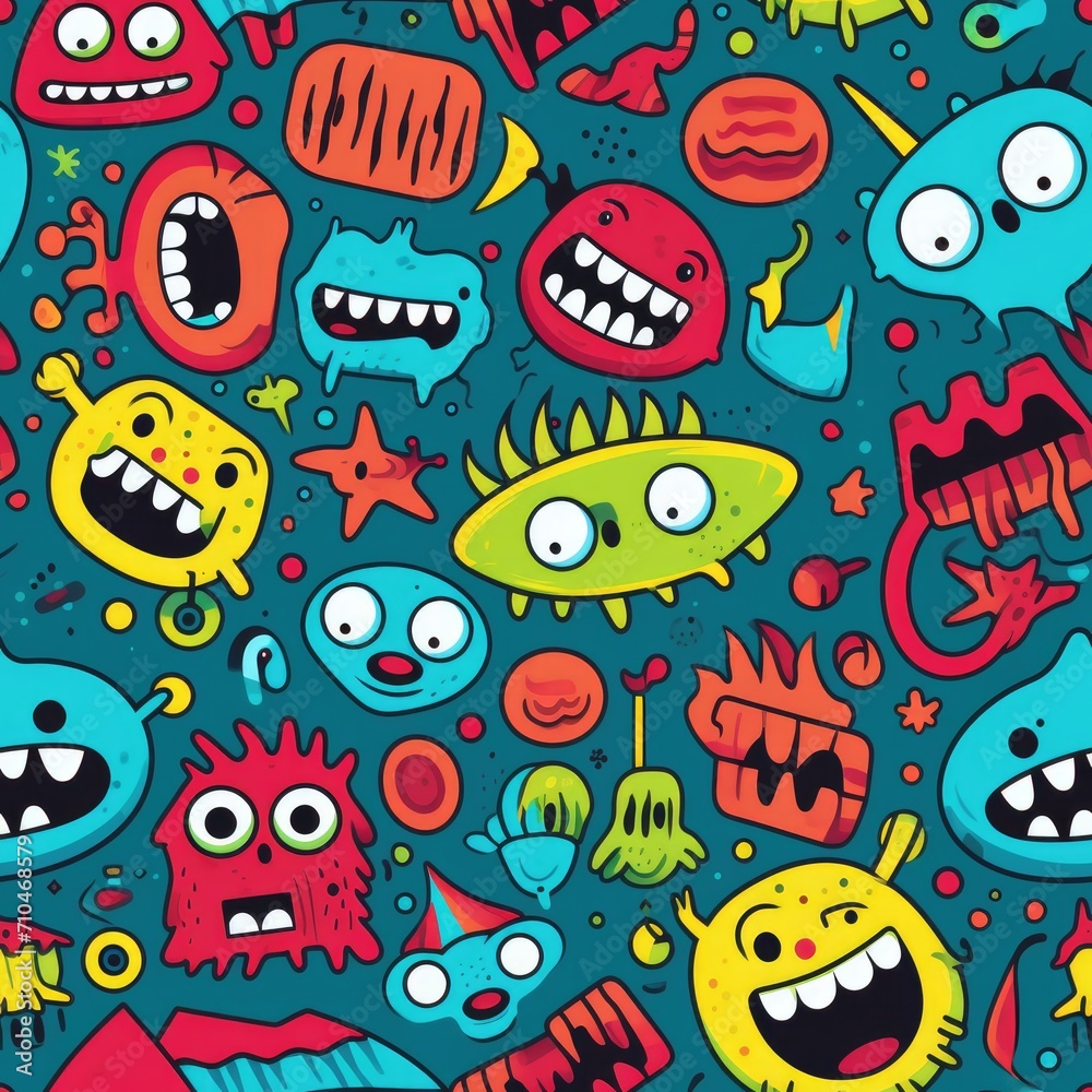 Cartoon Pattern, abstract pattern, sweet color seamless pattern design ...