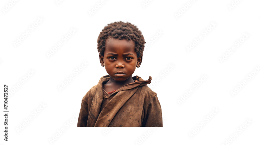 Poor little African child Transparent background.png Stock Photo ...