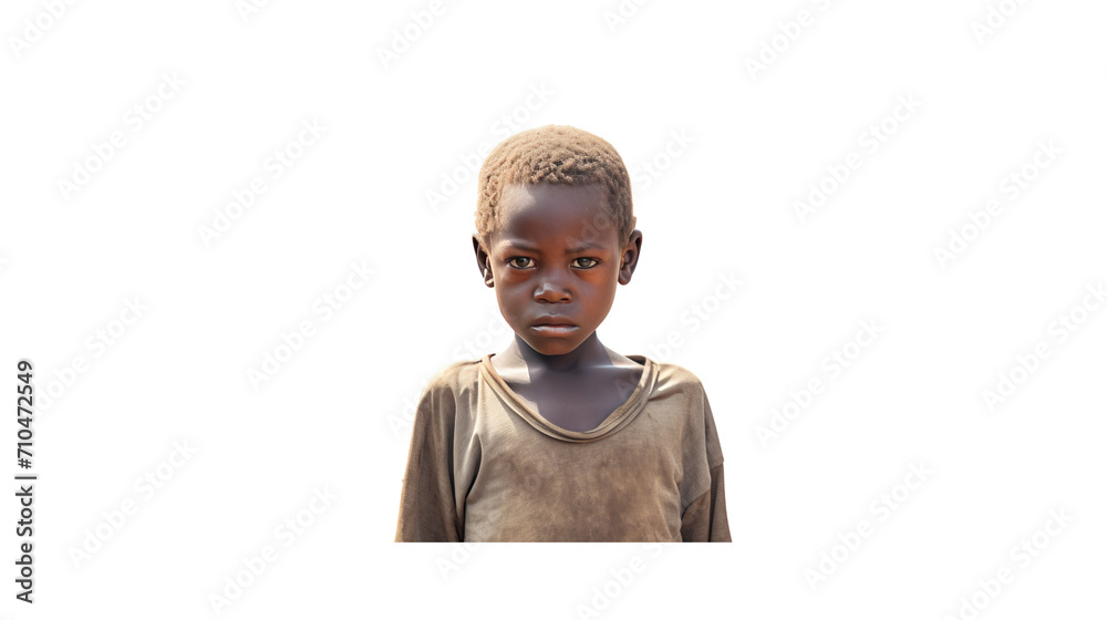 Poor little African child Transparent background.png Stock Photo ...