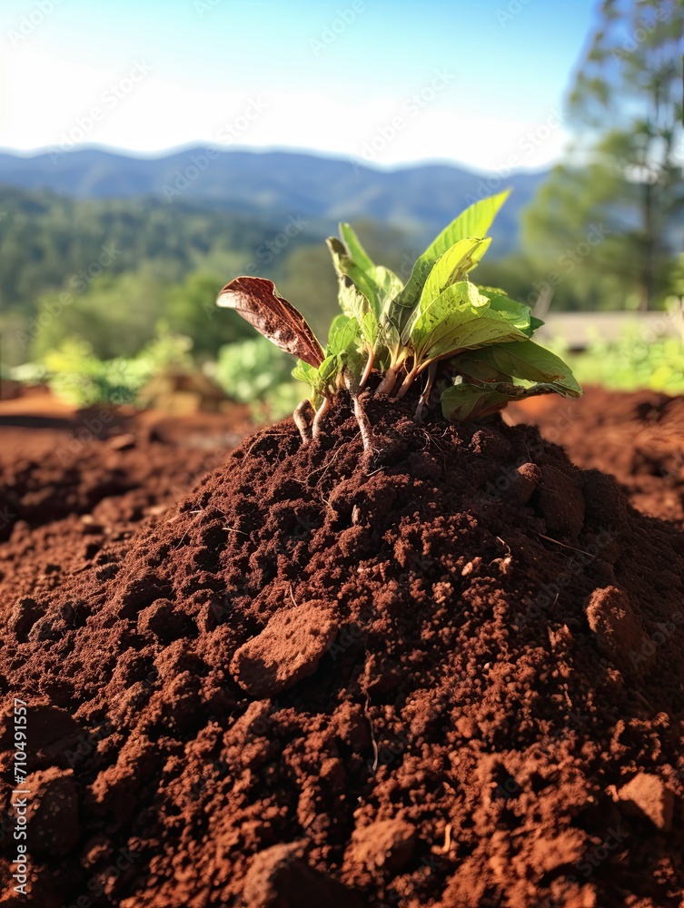 Organic Farming: Enhancing Soil Health with Compost Stock Illustration ...
