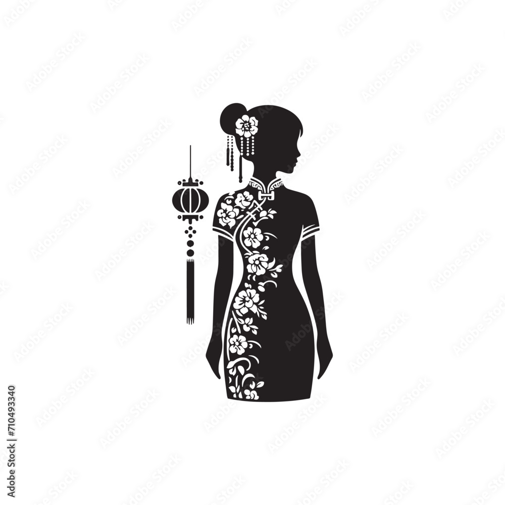 Lunar Legacy Illuminated: Timeless Traditional Chinese Dress Silhouette ...