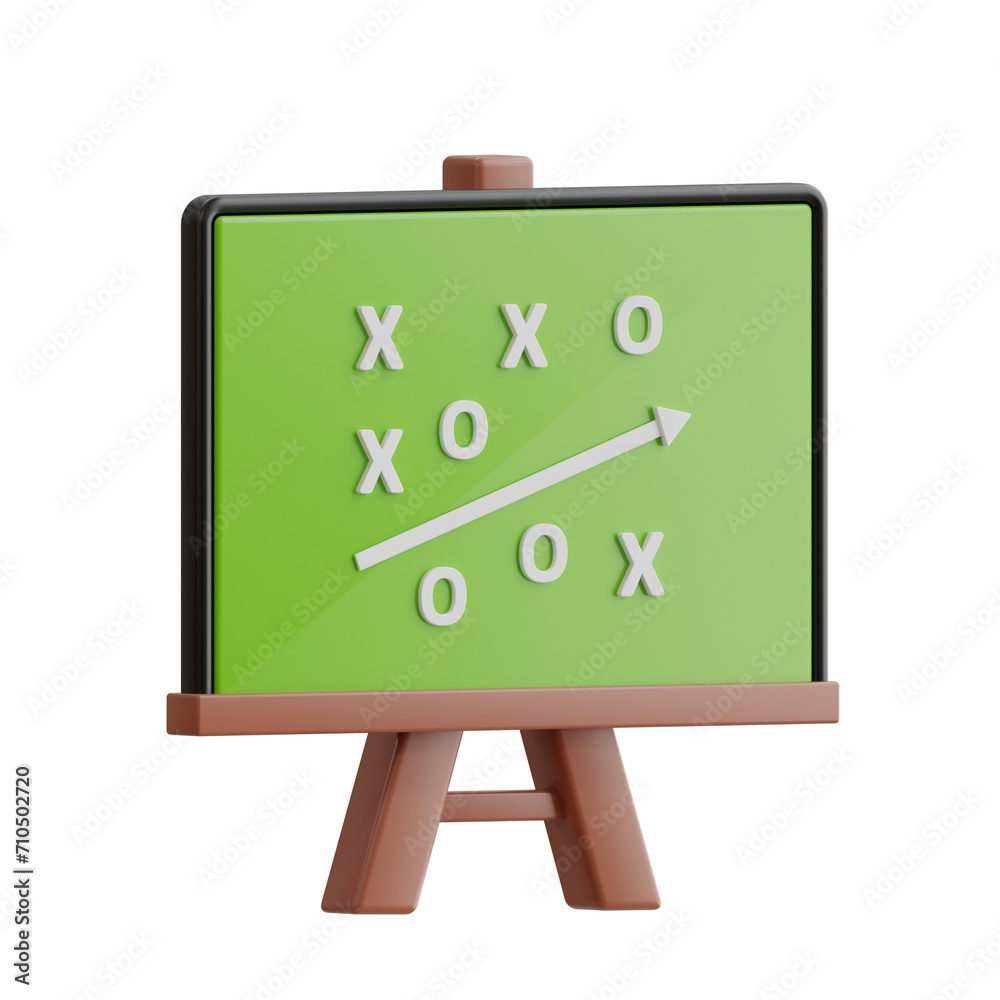 3D Strategy Model Turning Plans into Action. 3d illustration, 3d ...