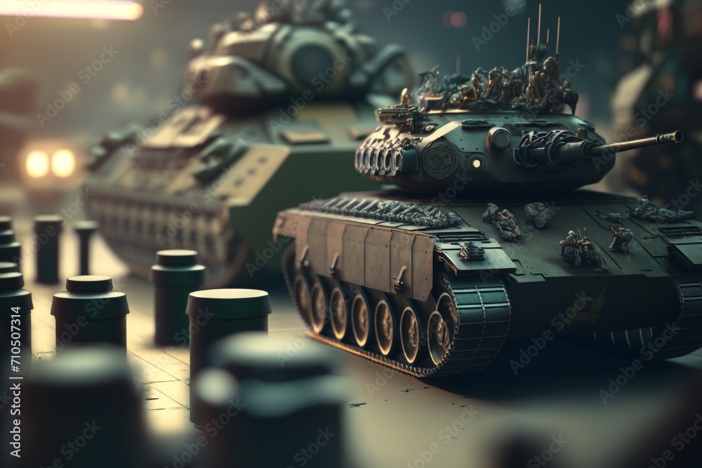 Armored Might: A Striking Image of a Tank, Symbolizing Strength and the ...