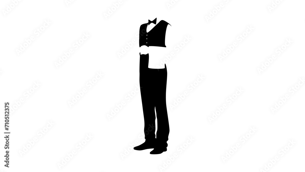 waiter sign, black isolated silhouette Stock Vector | Adobe Stock