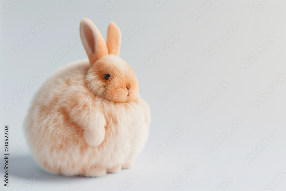 Funny overweight Easter bunny rabbit soft kids toy with blank empty ...