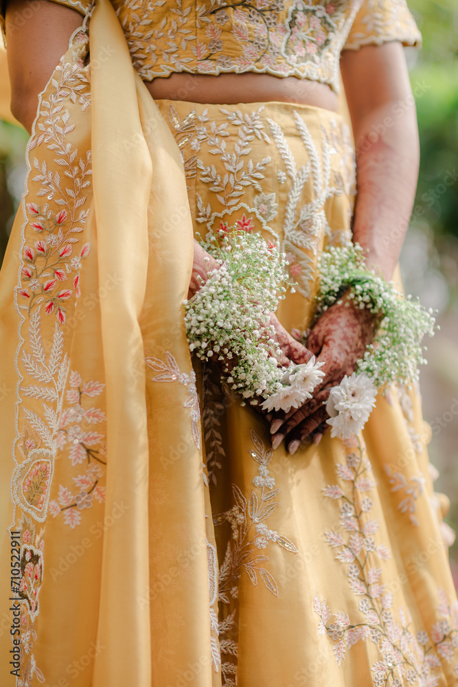 Indian hindu Haldi and chuda ritual Stock Photo | Adobe Stock
