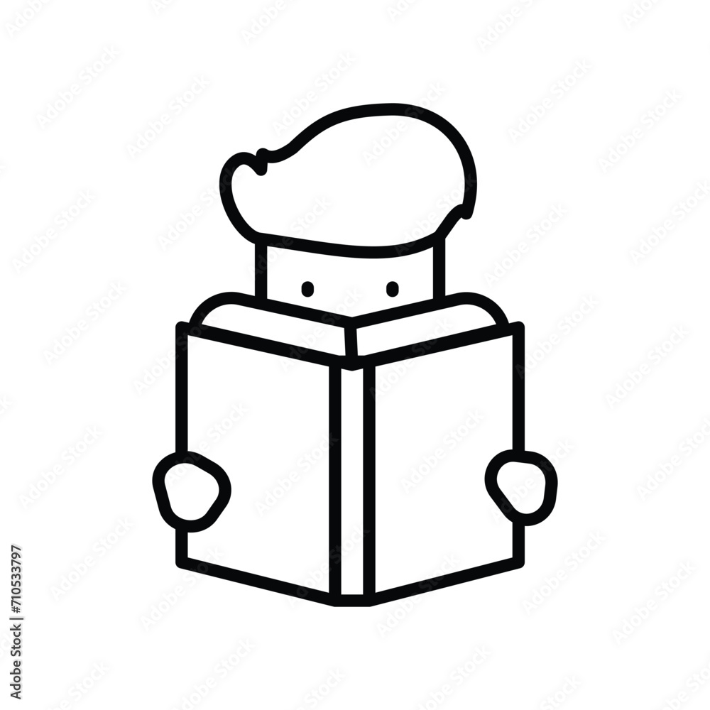 study hard icon with white background vector stock illustration Stock ...