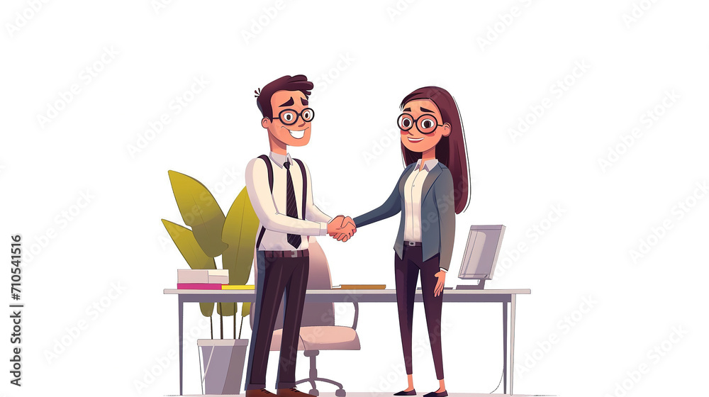 cartoon Portrait Appreciation for Team Collaboration Stock Illustration ...