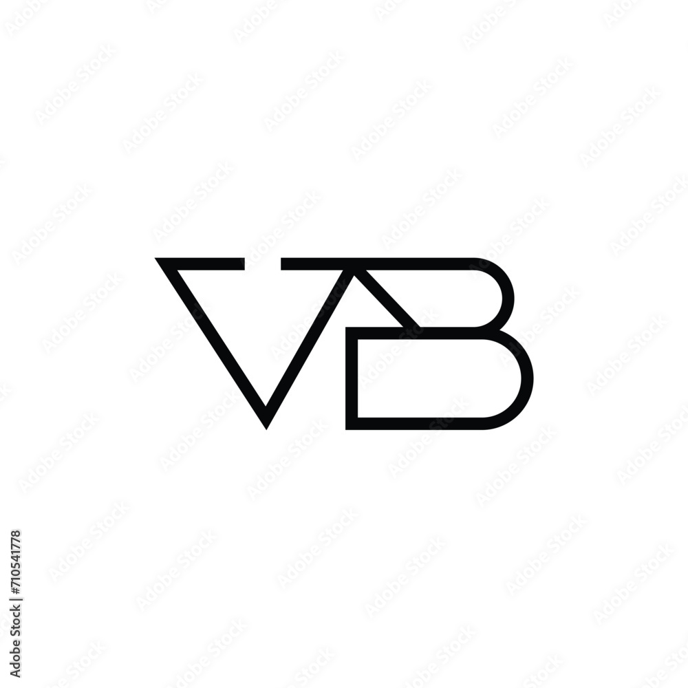 Minimal Letters VB Logo Design Stock Vector | Adobe Stock