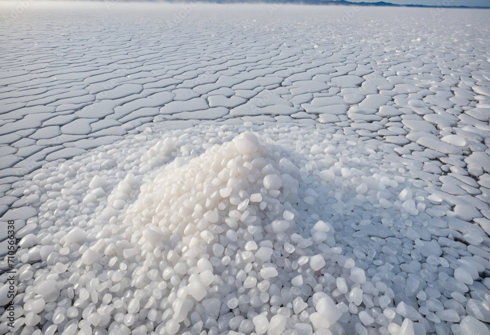 Foto de Sea salt production. Salt mound. Sodium Chloride source. Sea ...