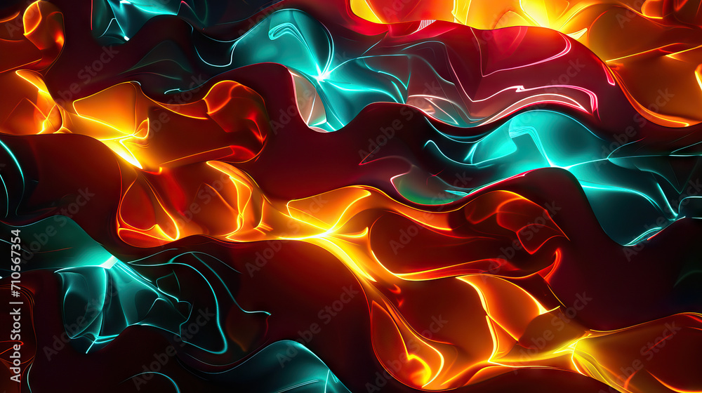 Abstract Light Patterns: An illustration of abstract patterns created ...