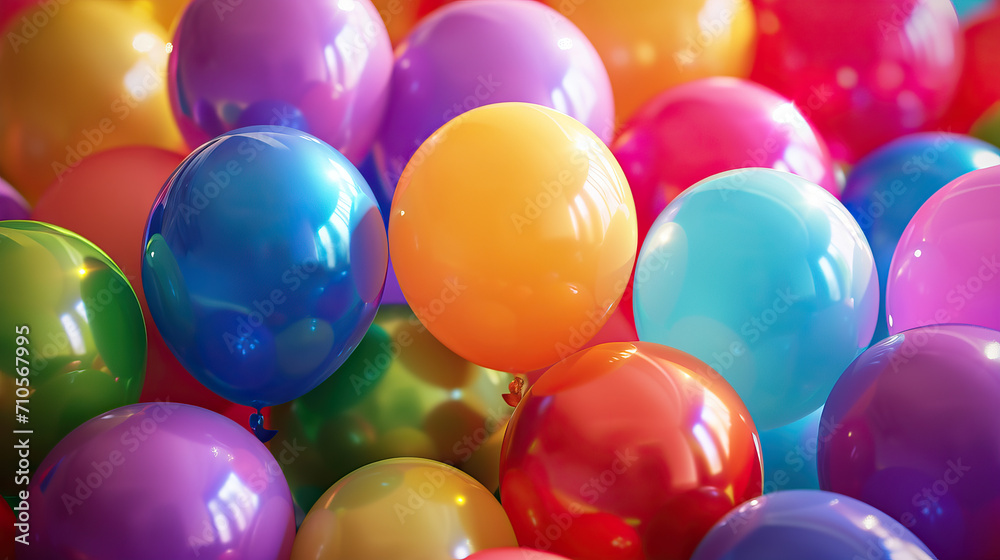 Rainbow-Colored Balloons: An illustration of a bunch of colorful ...