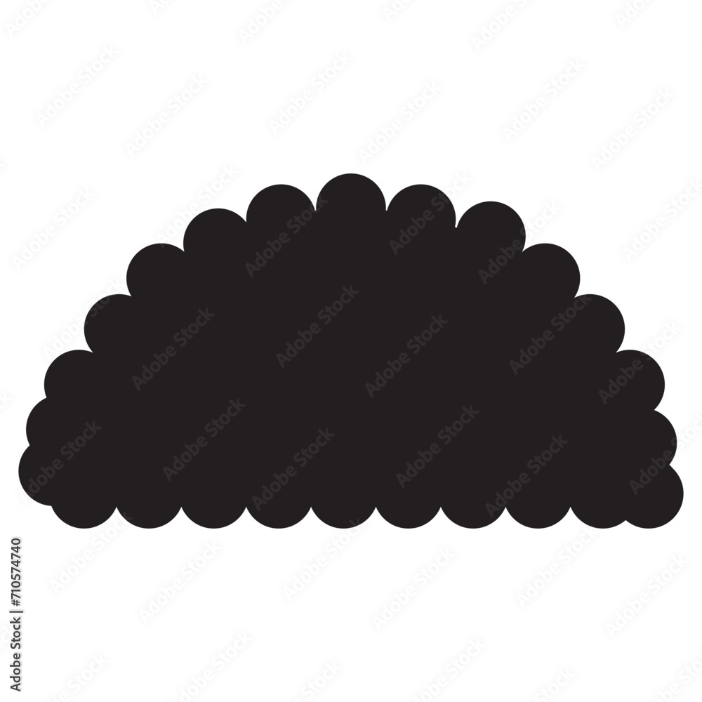 Scalloped shape. Clipart image isolated on white background Stock ...