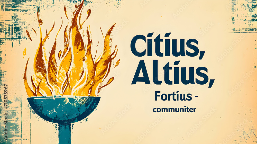 "Citius, Altius, Fortius - communited" a motto of the Olympic games ...