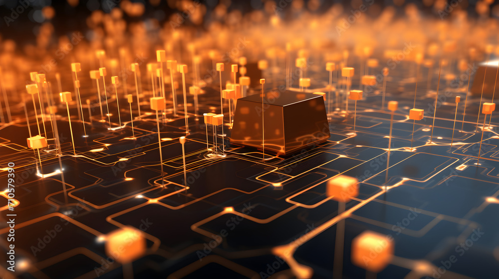 Free vector realistic blue network of atoms background,, Free Vector ...