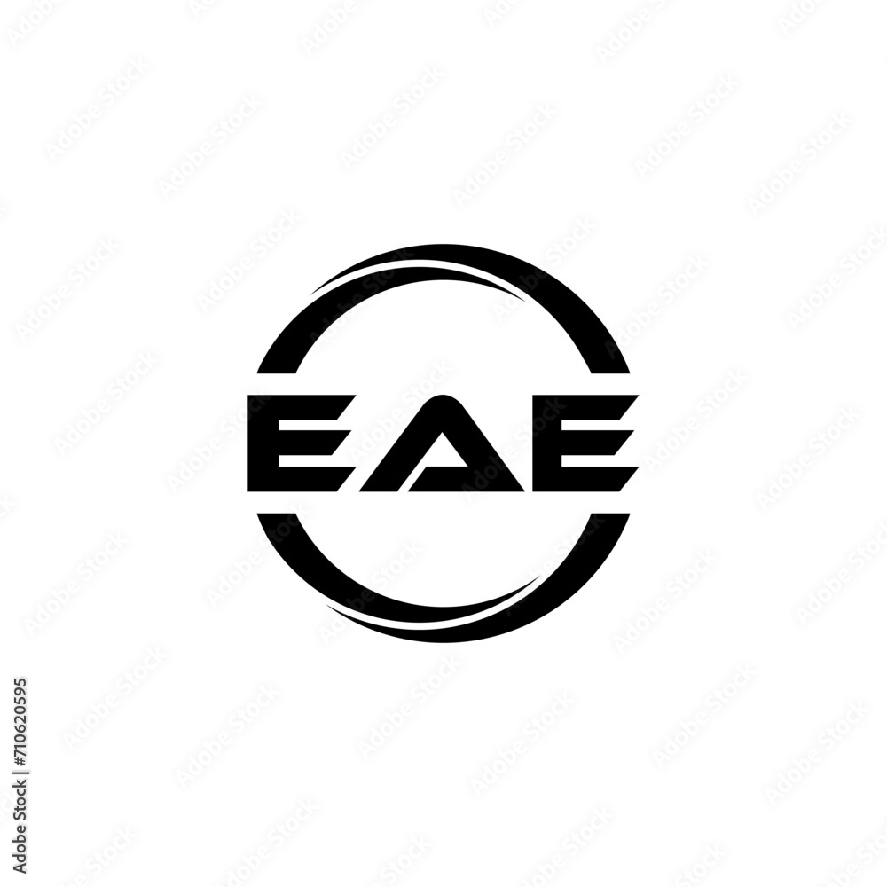 EAE letter logo design with white background in illustrator, cube logo ...