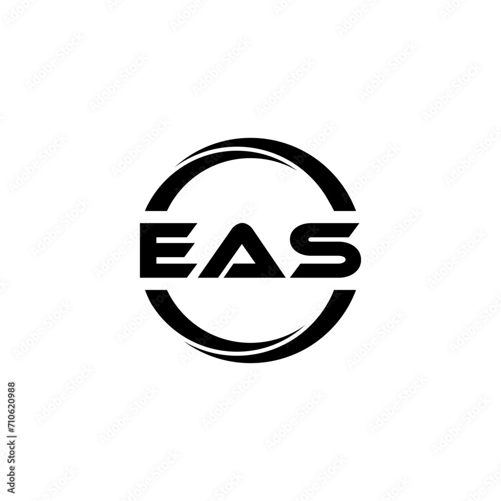 Vecteur Stock EAS letter logo design with white background in ...