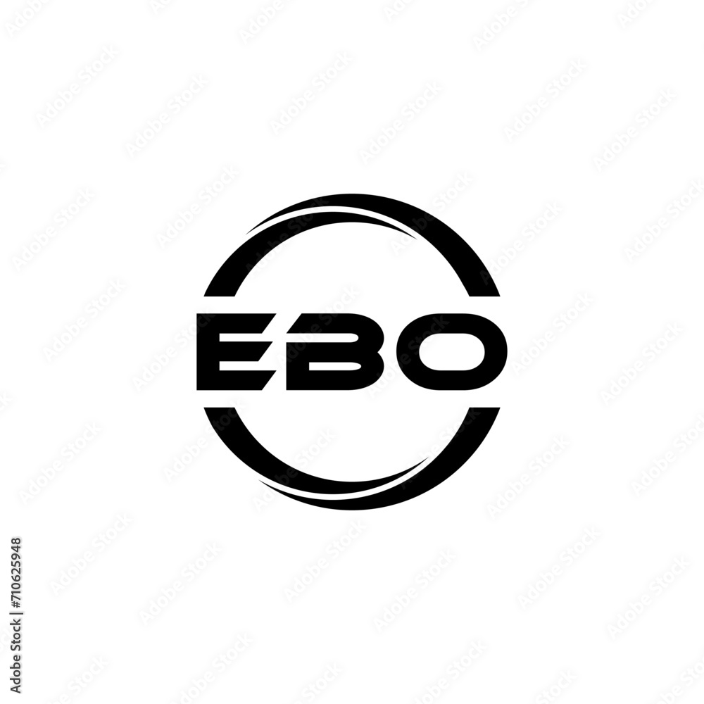 EBO letter logo design with white background in illustrator, cube logo, vector logo, modern ...