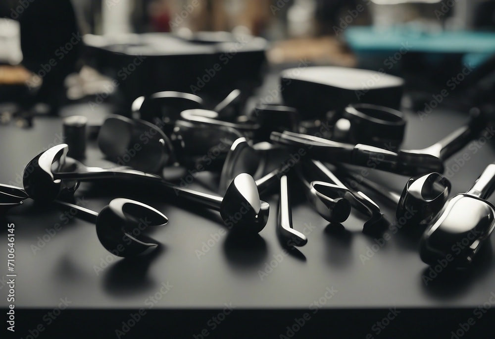 Golf club making Golf club components on a work desk or work bench ...