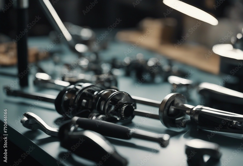 Golf club making Golf club components on a work desk or work bench ...