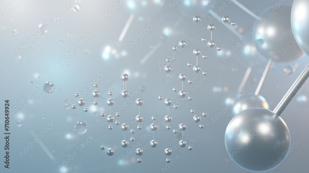 pravastatin molecular structure, 3d model molecule, pravachol ...