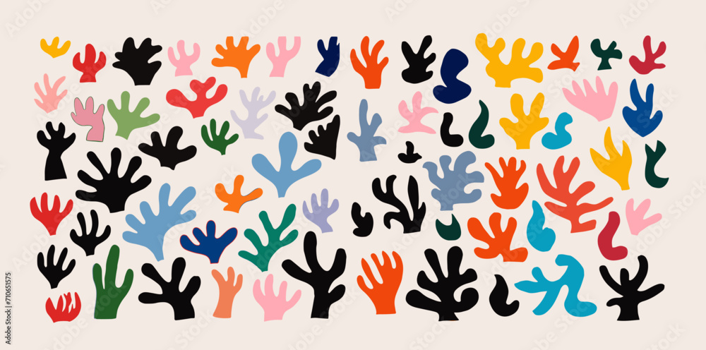 Geometric and organic shapes in paper applique style Inspired by ...