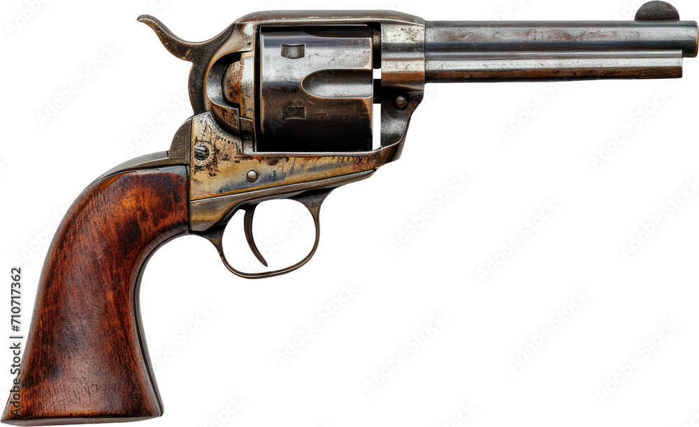 Old revolver transparent background PNG clipart Stock Photo | Adobe Stock
