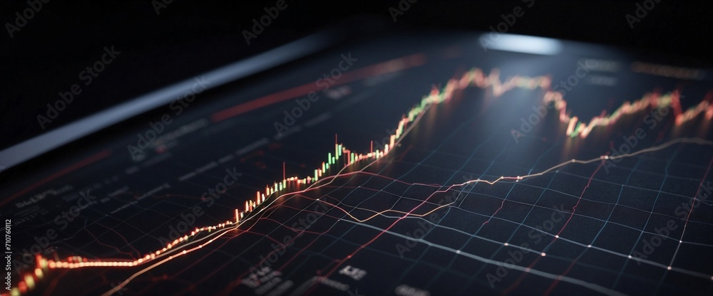 Stock growth chart. Rising market: bull trend Stock Photo | Adobe Stock