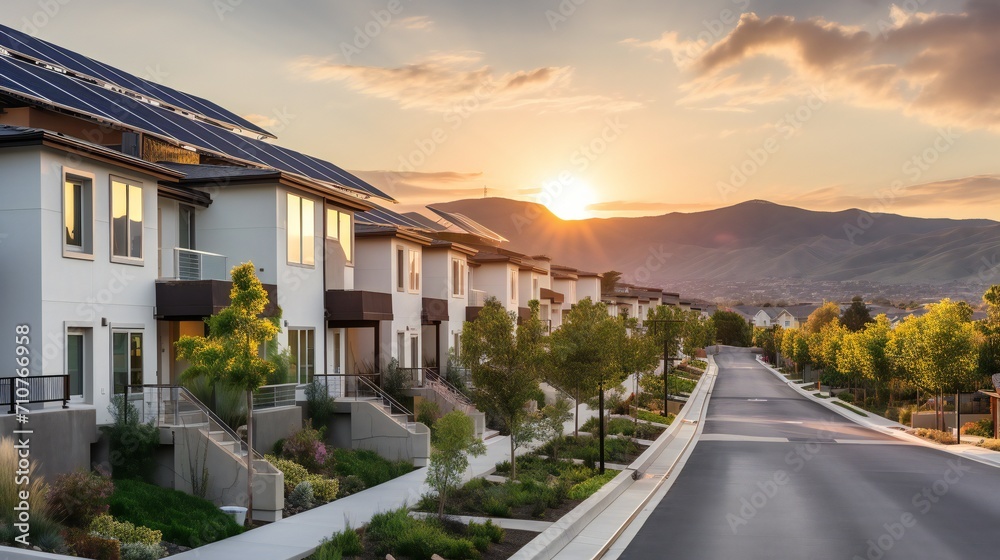 Landscape setting illustrating the eco-friendly design of a ...