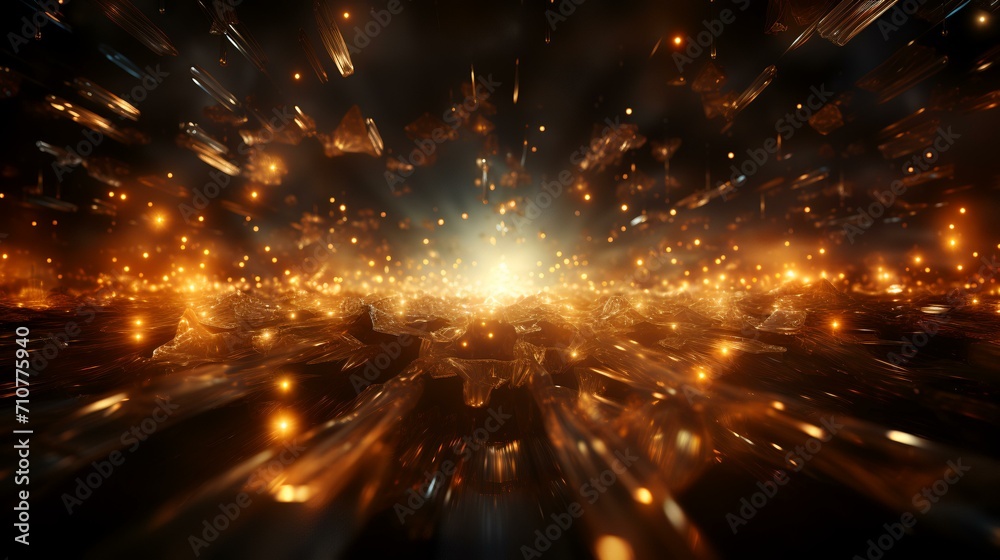 Golden Firework Texture with Thin Brush Stroke Line Background Stock ...