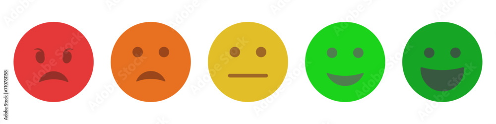 customer satisfaction feedback faces vector design Stock Vector | Adobe ...