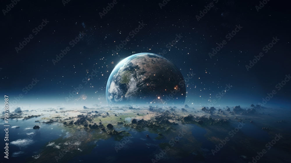 the globe from space, showcasing a detailed earth surface and world map ...